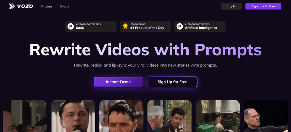 Vozo Rewrite & Redub - Transform Videos with AI Prompts | B12