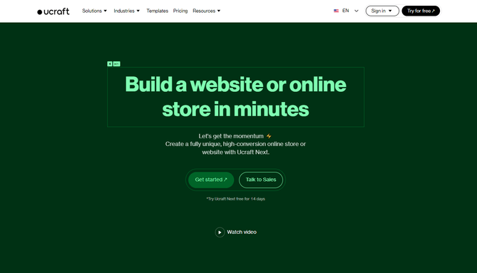 Ucraft - Quick Website and Store Creation | B12