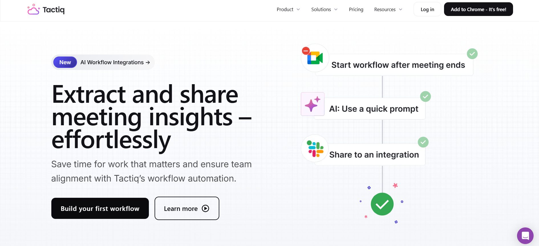 Tactiq AI Workflows - Automate Post-Meeting Tasks with AI | B12