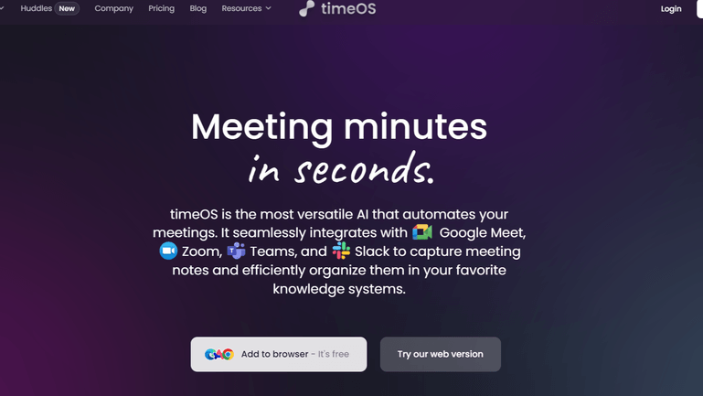timeOS - Time Management AI Tool | B12