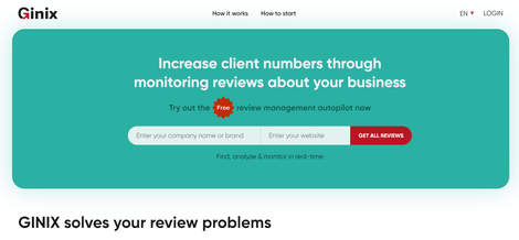 Ginix - Online Review Management Tool | B12