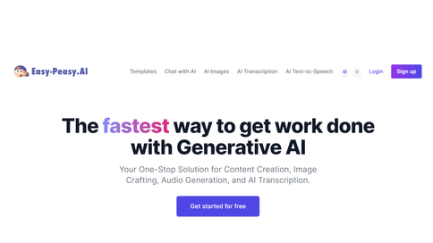 Easy-Peasy.AI - Handy Collection of Generative AI Tools | B12