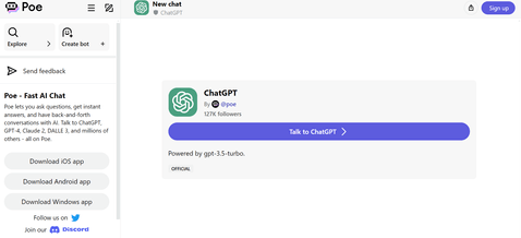 Poe - Fast AI Chatbot | B12