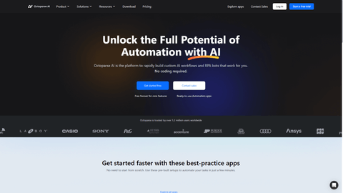 Octoparse AI - Simplifying Workflow Automation Without Code | B12