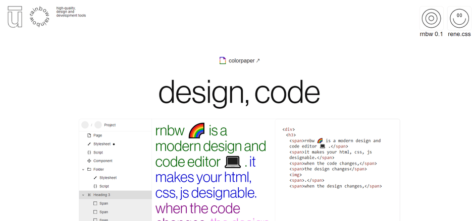 rnbw - Modern Code Editor | B12