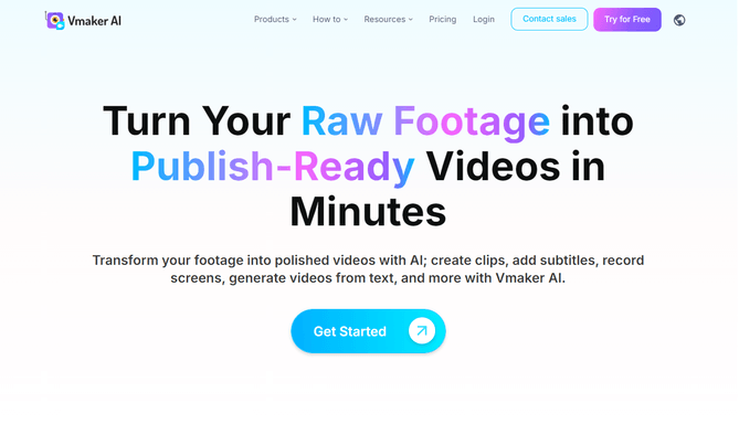 Vmaker AI - Your All-in-One Video Editing Solution | B12