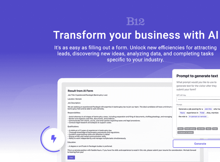 Announcing B12’s AI Websites plugin for ChatGPT | B12