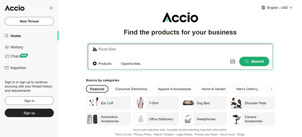 Accio - AI Engine for Effortless Global Sourcing | B12