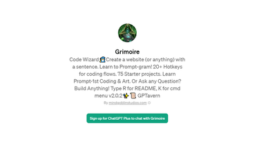 Grimoire - Code Wizard for Website Creation and More | B12