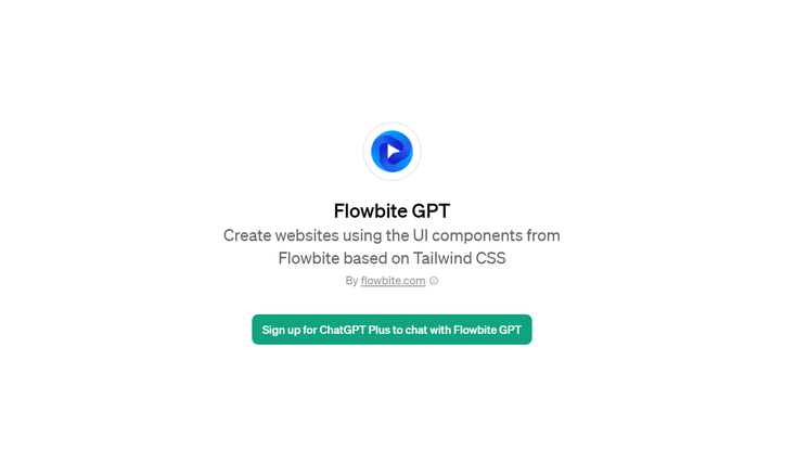 Flowbite GPT - Generate Websites Via Flowbite’s UI components | B12