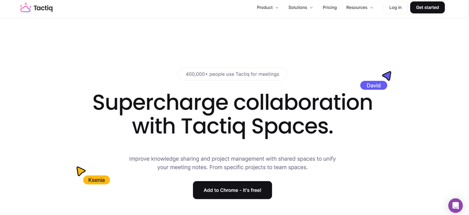 Tactiq Spaces - Hub for Your Team’s Meeting Scripts | B12