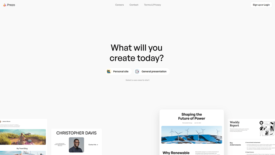 Prezo - AI Presentation Builder | B12