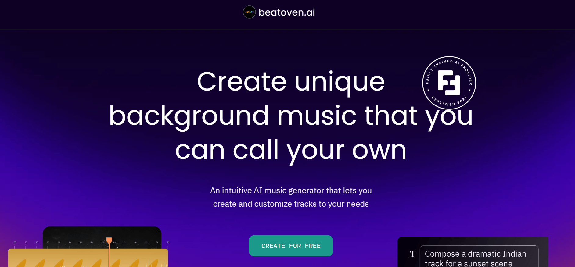 Beatoven.ai - Generate Royalty-Free Tracks in Seconds | B12 Beatoven.ai - Generate Royalty-Free Tracks in Seconds | B12