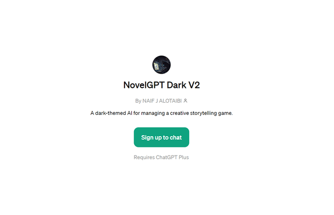 NovelGPT Dark V2 - Generate Stories Conveniently | B12