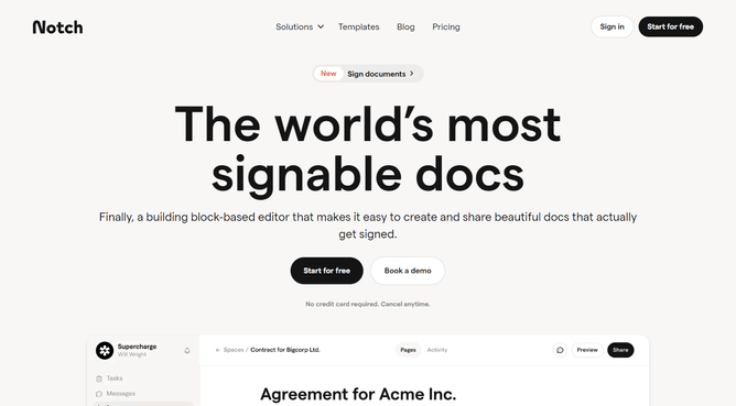 Notch - The Ultimate Document Builder for Seamless Signatures | B12