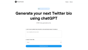 TwitterBio - Quick and Easy Twitter Bio Generation | B12