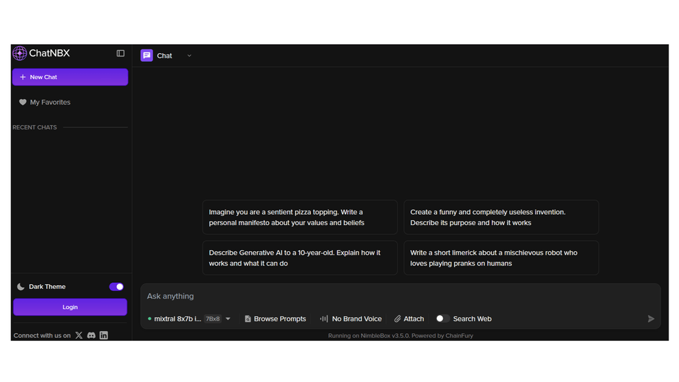 ChatNBX - Free Chat Platform for Your Generative AI Needs | B12