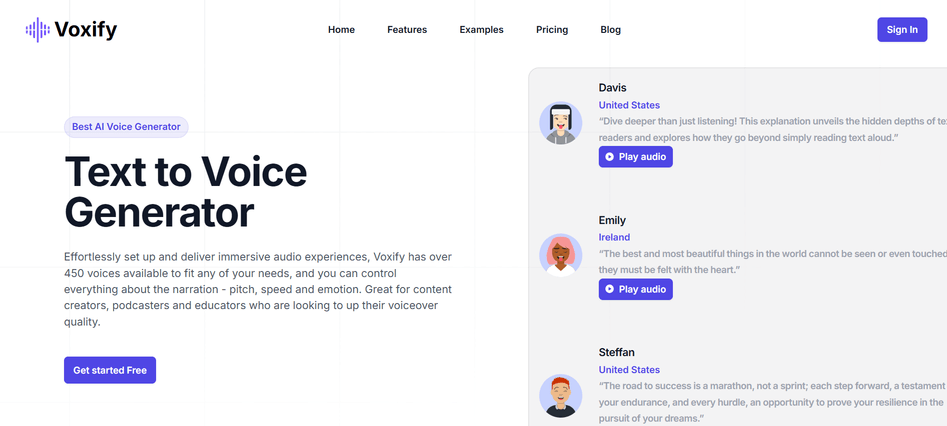 Voxify - Elevate Your Content with This AI Voice Generator | B12
