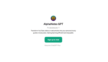 AlphaNotes GPT - Create Personal Study Aids to Make Learning Enjoyable ...