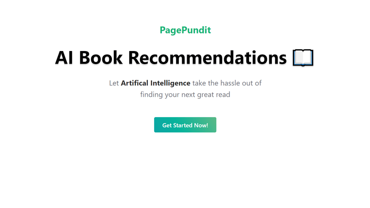 PagePundit - Get Personalized Book Recommendations | B12