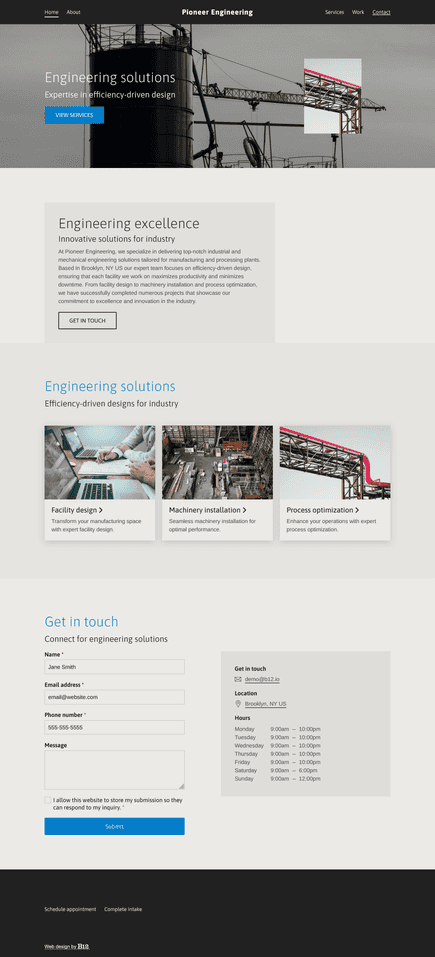 Engineering firm website | B12