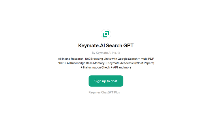 Keymate.AI Search GPT - Personal Search Assistant | B12