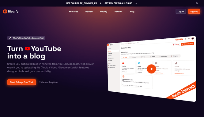 Blogify - Turn Any Content Into a Blog with Ease | B12