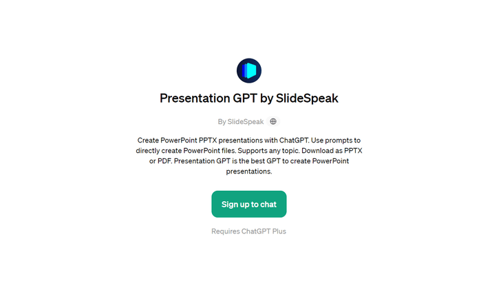 Presentation GPT by SlideSpeak - Easily Create Powerpoint Files | B12