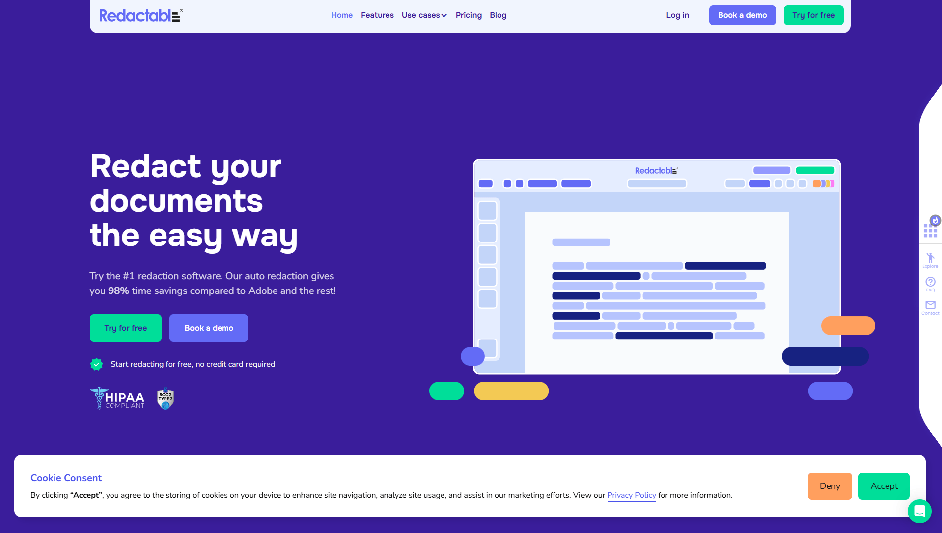 Redactable - Fast, Secure, and Efficient Document Redaction | B12