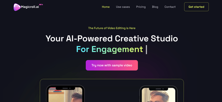 MagicRoll.ai - Raw Footage to Remarkable Videos in One Click | B12